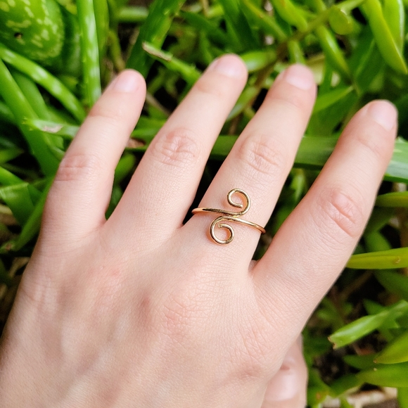 Jewelry | New Classic Gold Simple Dainty Swirl Ring Band | Poshmark